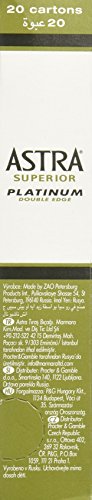 Astra Platinum Double Edge Safety Razor Blades ,100 Count (Pack of 1)