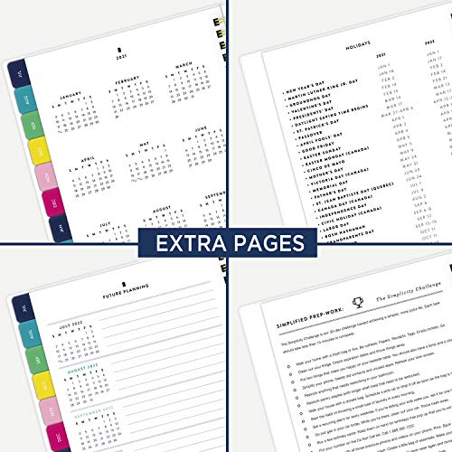 Academic Planner 2021-2022, Simplified by Emily Ley for AT-A-GLANCE Weekly & Monthly Planner, 8-1/2" x 11", Large, Customizable, for School, Teacher, Student, Pineapple (EL64-901A)