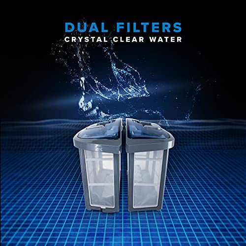 Aquabot X4 Robotic Pool Cleaner with Active Scrubbing Brush, AutoX Pool Mapping, Dual High Capacity Filters, Wall Climbing, and 2 Year Warranty