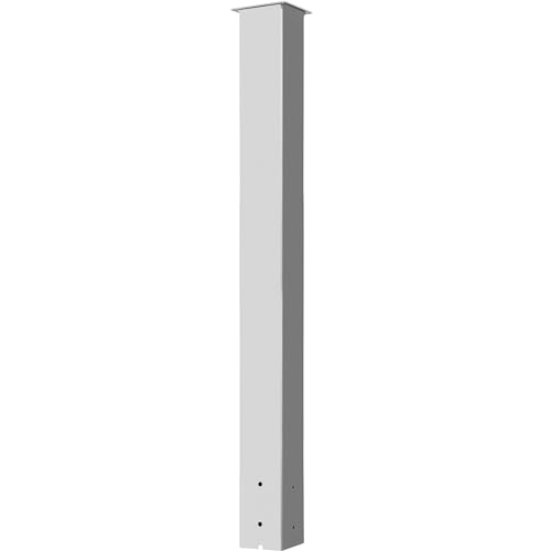 VEVOR Mailbox Post, 43" High Mailbox Stand, White Powder-Coated Mail Box Post Kit, Q235 Steel Post Stand Surface Mount Post for Sidewalk and Street Curbside, Universal Mail Post for Outdoor Mailbox
