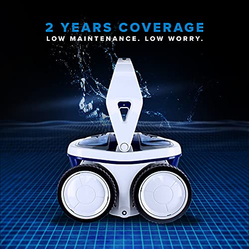 Aquabot X4 Robotic Pool Cleaner with Active Scrubbing Brush, AutoX Pool Mapping, Dual High Capacity Filters, Wall Climbing, and 2 Year Warranty