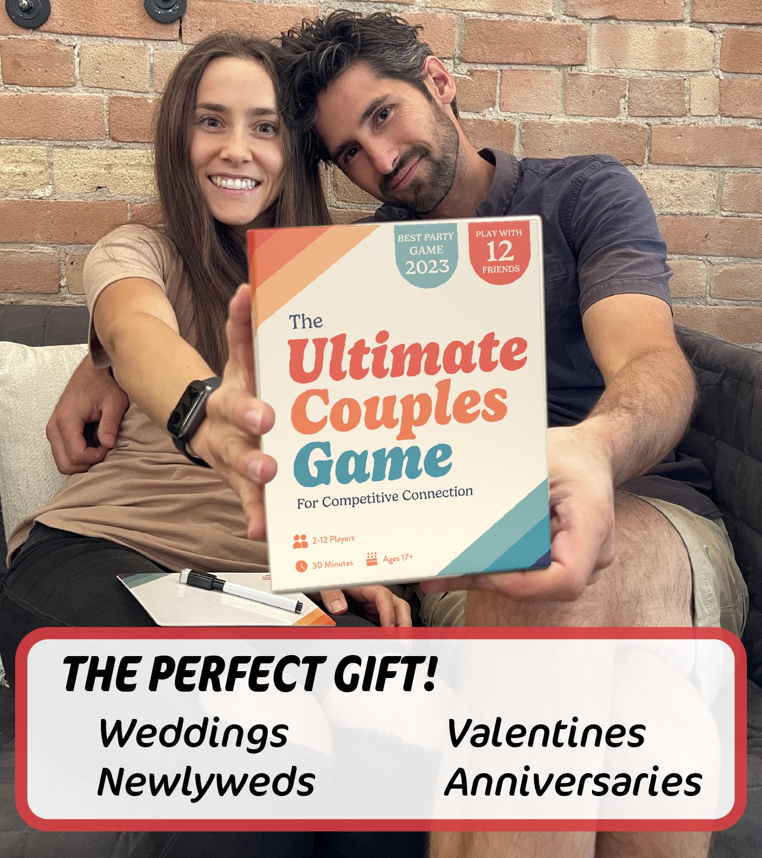 Ultimate Couples Game - Fun Party Game for Adults and Couples Game for Date Night! Guess, Match, and Draw in This Trivia, Conversation, and Relationship Card Game for Valentines, 2-12 Players