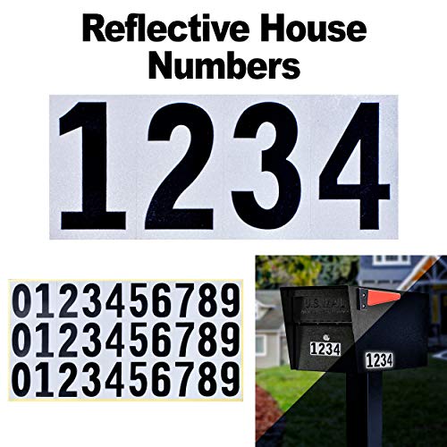 Mail Boss 7500 Mail Manager Pro Curbside Security, Black Locking Mailbox with House Numbers, Mounting Plate and Pull Out Mail Tray