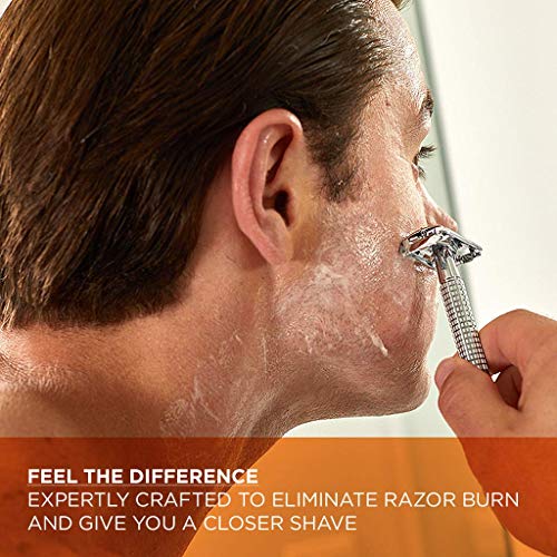 Van Der Hagen® Men’s Traditional Safety Razor Kit (includes 5 blades), Chrome