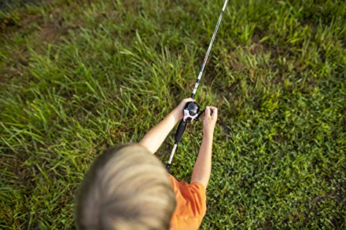 Abu Garcia 5’6" Ike Dude Youth Fishing Rod and Reel Spincast Combo, 2-Piece Rod, Size 6 Reel, Right Handle Position