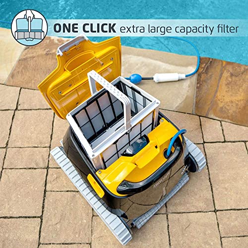 Dolphin Triton PS Robotic Pool [VACUUM] Cleaner - Ideal for In Ground Swimming Pools up to 50 Feet - Powerful Suction to Pick up Small Debris - Extra Large Easy to Clean Top Load Filter Basket
