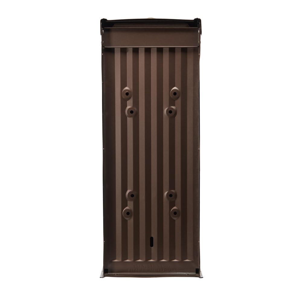 Architectural Mailboxes Edwards Galvanized Steel Post Mount Mailbox, Compatibility Code B, EM160VBAM, Bronze, Large Capacity
