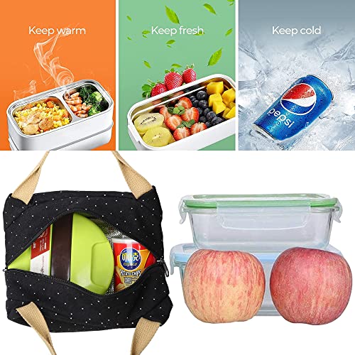 Joyfulife School Backpack for Girls Backpack with Lunch Box Lightweight Canvas Backpack Bookbags Set