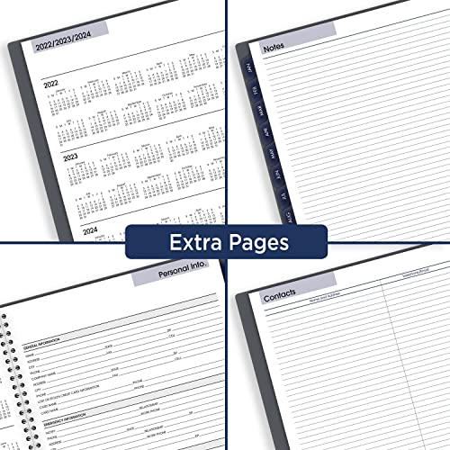 AT-A-GLANCE 2023 Weekly & Monthly Planner, DayMinder, Quarter-Hourly Appointment Book, 8-1/2" x 11", Large, Monthly Tabs, Gray (GC52007)