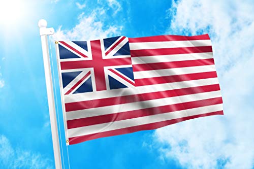 DMSE Grand Union First National Continental Colors Congress Cambridge Flag 3X5 Ft Foot 100% Polyester 100D Flag UV Resistant (3' X 5' Ft Foot)
