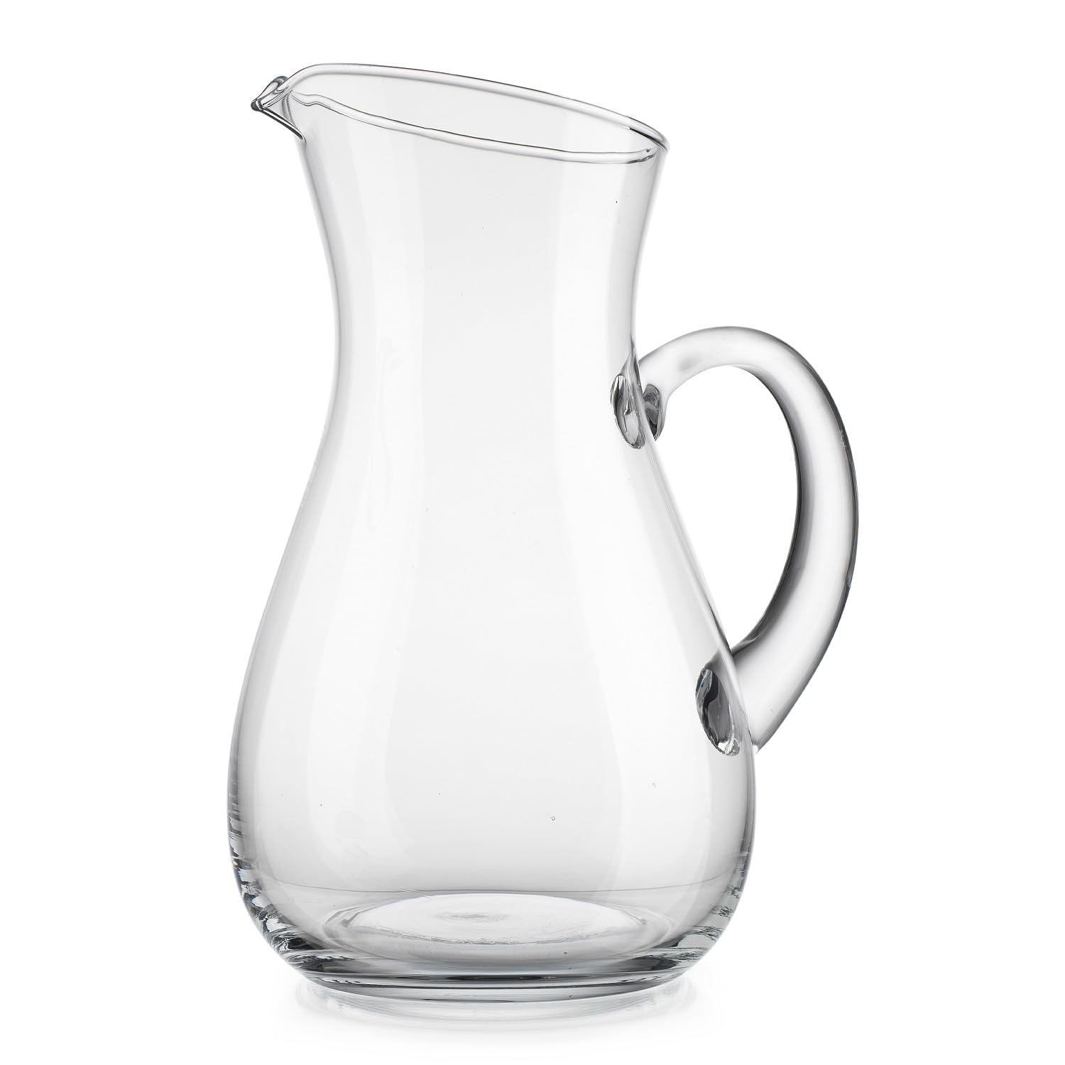 Glass Water Pitcher with Spout β 63 Oz. Elegant Serving Carafe for Water, For Cocktails, Juice, Water β Clear Glass Beverage Pitcher.