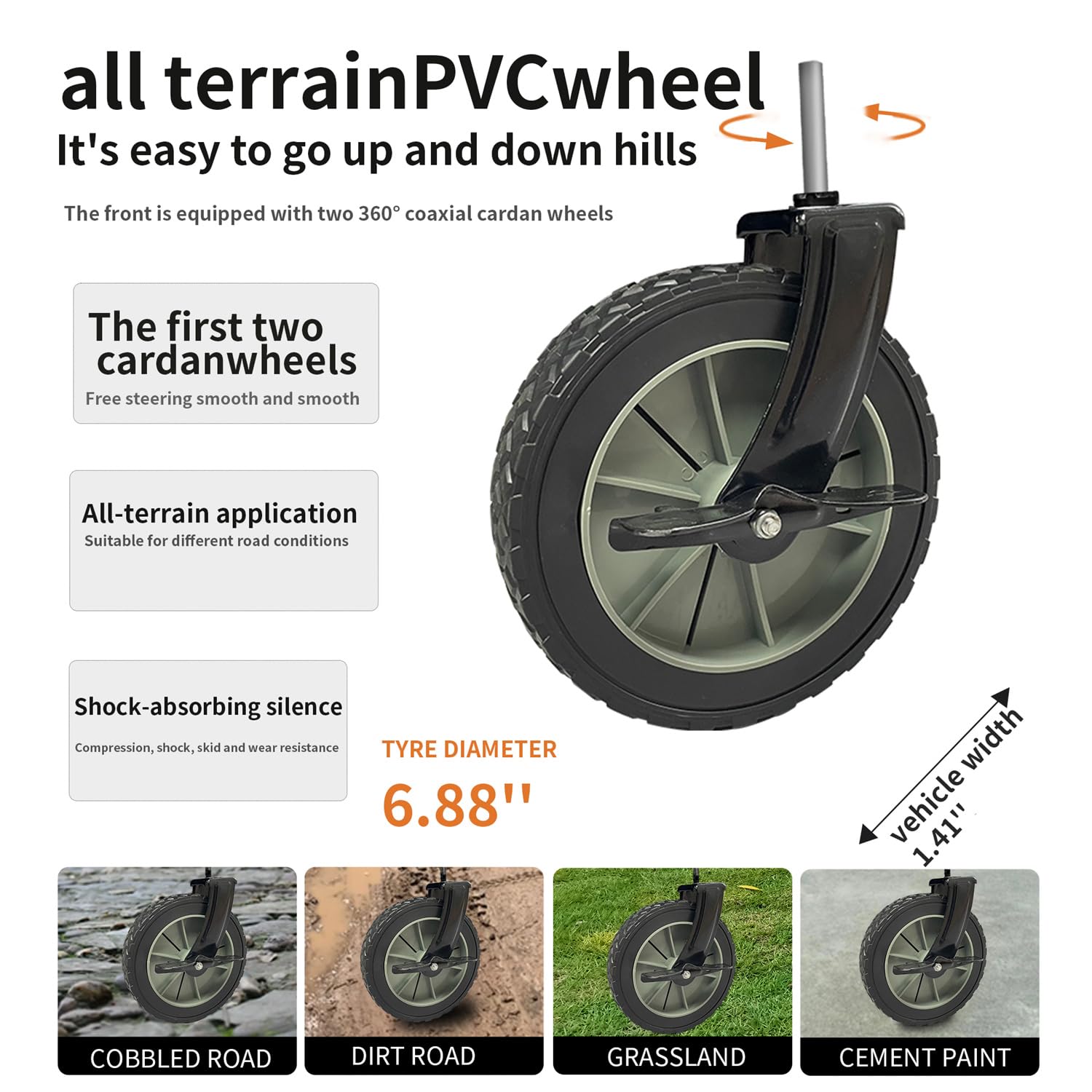 Collapsible Folding Wagon Heavy Duty Foldable Wagon Utility Cart for Garden, Camping, Grocery Cart, Beach Wagon Cart with Wheels