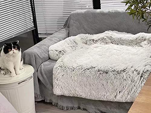 Luxury Couch Protector for Cats and Small Dogs, Faux Fur Sofa Protector for Pets, Car Dog Bed, Calming Cat Bed for Couch, Calming Small Dog Bed for Couch Couch, Protector for Small Dogs, (X-Small)