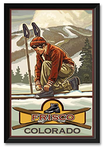 Frisco Colorado Professionally Framed Art Print from Travel Artwork by Artist Paul A. Lanquist Framed Art Size: 26" x 38"