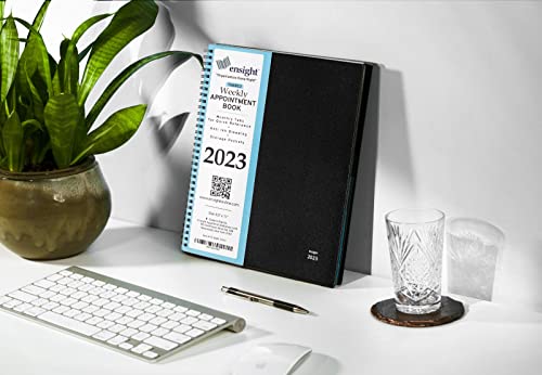 2023 Appointment Book & Planner - Ensight 8.5 x 11 inches, Large Tabbed Daily Hourly Weekly Planner, Calendar and Schedule Book 15-Minute time Slots, Business and Personal Planner (Blue)