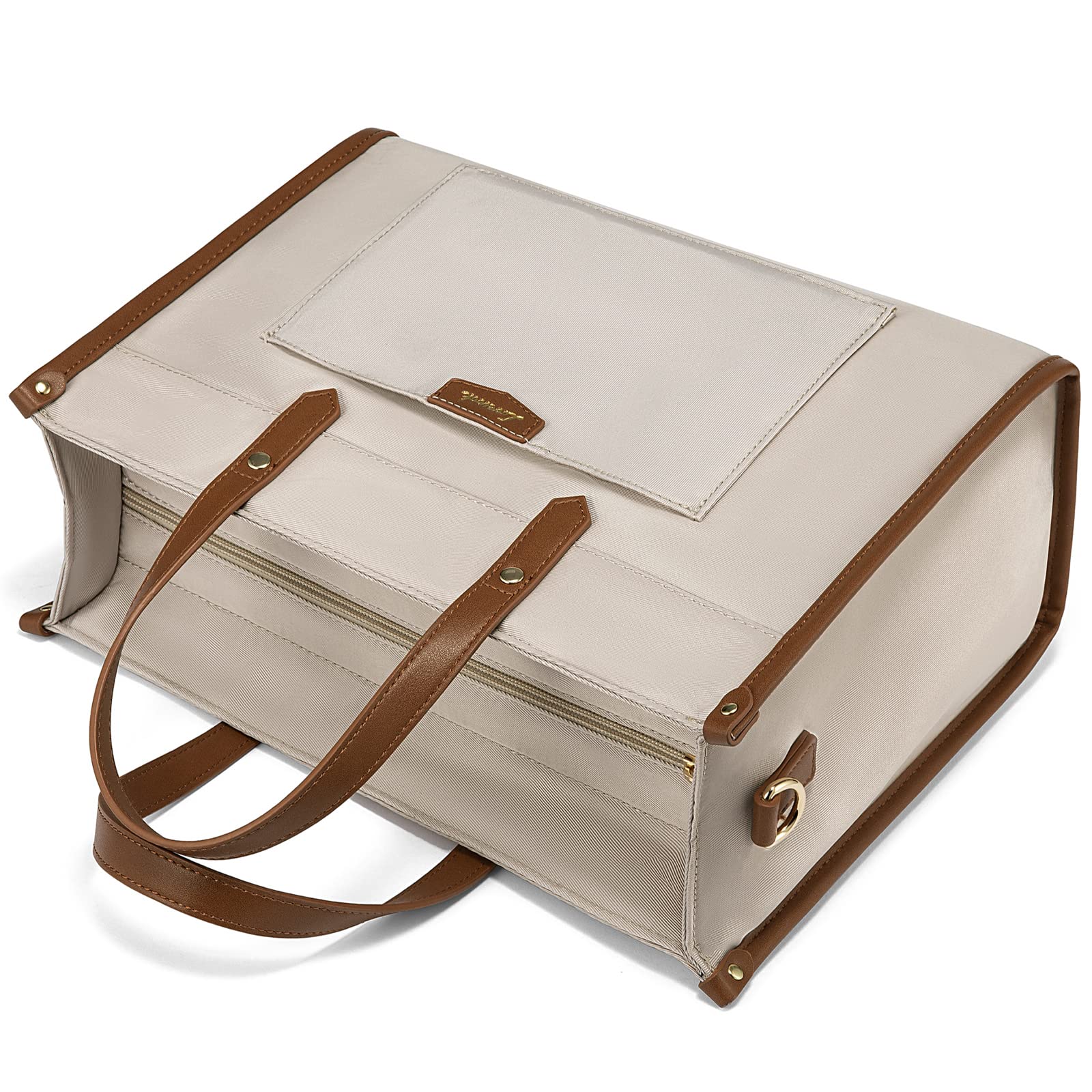 LOVEVOOK Lunch Bag Women Fashion,Lightweight Large Capacity Insulated Lunch Box for Office Work Picnic,Nude-Apricot,M