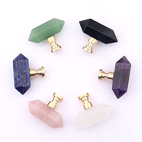 BITACS Crystal Stone Double Pointed Column Single Hole Brass Handle Drawer Wardrobe Wardrobe Door Cabinet Handle Furniture (Color : 3-Pack, Size : As The Picture Shows)