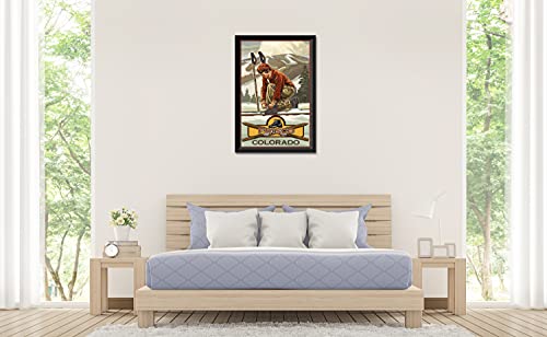 Frisco Colorado Professionally Framed Art Print from Travel Artwork by Artist Paul A. Lanquist Framed Art Size: 26" x 38"