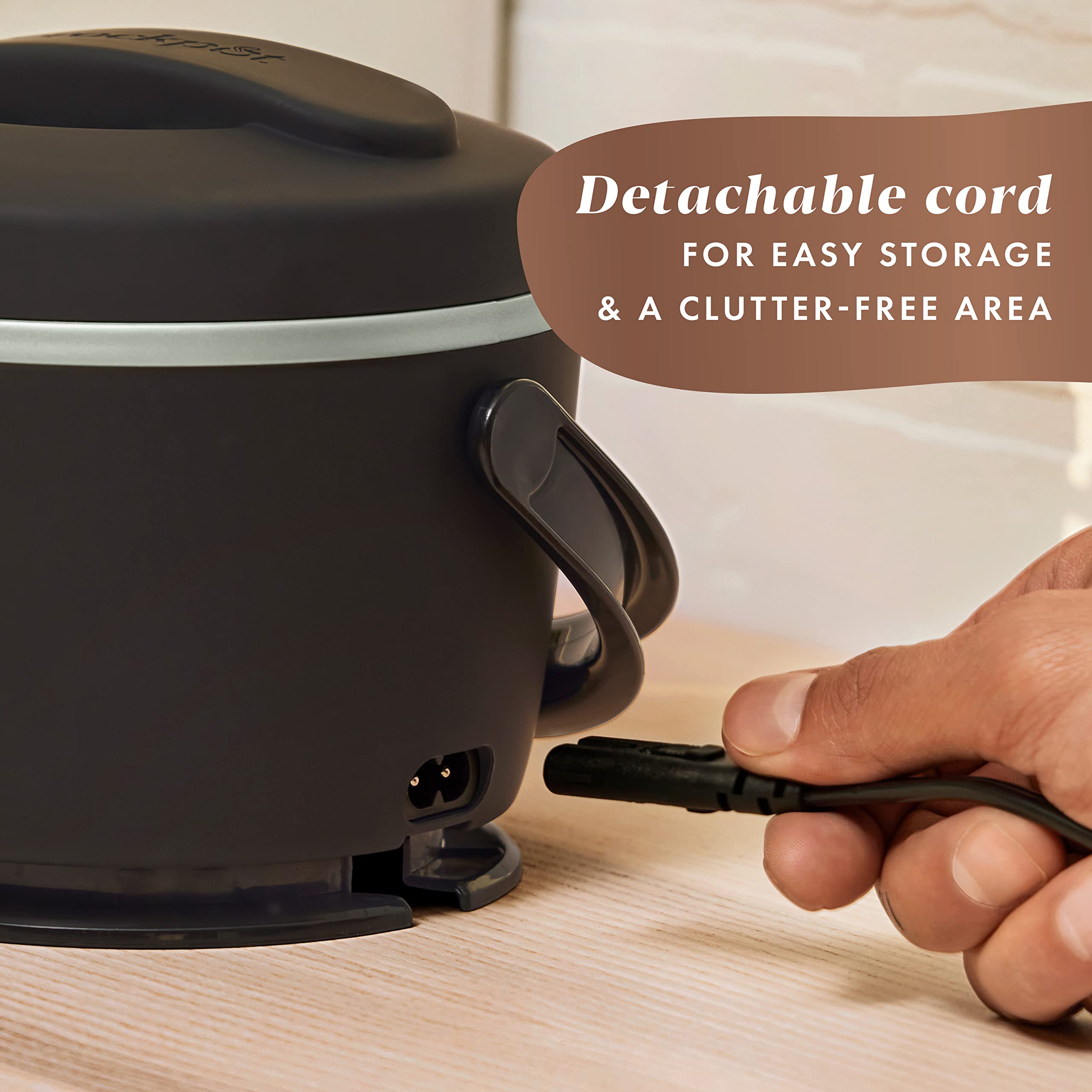 Crock-Pot Large 8 Quart Programmable Slow Cooker with Auto Warm Setting and Cookbook, Black Stainless Steel & Electric Lunch Box, Portable Food Warmer for On-the-Go, 20-Ounce, Black Licorice