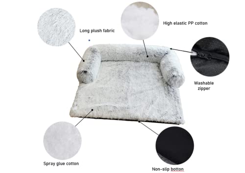 Luxury Couch Protector for Cats and Small Dogs, Faux Fur Sofa Protector for Pets, Car Dog Bed, Calming Cat Bed for Couch, Calming Small Dog Bed for Couch Couch, Protector for Small Dogs, (X-Small)
