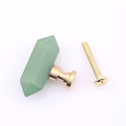 BITACS Crystal Stone Double Pointed Column Single Hole Brass Handle Drawer Wardrobe Wardrobe Door Cabinet Handle Furniture (Color : 3-Pack, Size : As The Picture Shows)