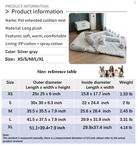 Luxury Couch Protector for Cats and Small Dogs, Faux Fur Sofa Protector for Pets, Car Dog Bed, Calming Cat Bed for Couch, Calming Small Dog Bed for Couch Couch, Protector for Small Dogs, (X-Small)