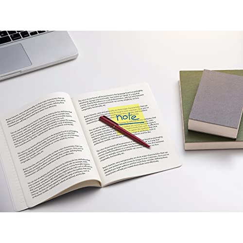 Office Depot® Brand Translucent Sticky Notes, With Storage Tray, 3" x 3", Yellow, 50 Notes Per Pad, Pack Of 12 Pads