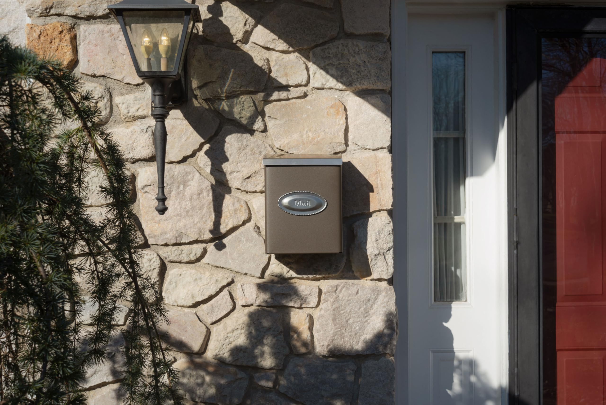 Architectural Mailboxes Designer Galvanized Steel Wall-Mount Mailbox, DVKPBZ0AM, Venetian Bronze, Medium