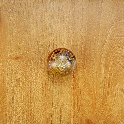 BITACS 6 Piece Chakra Symbol Cabinet Knob with Screws Chakra Healing Stone Dresser Drawer Knob Pull (Color : Argento, Size : As The Picture Shows)