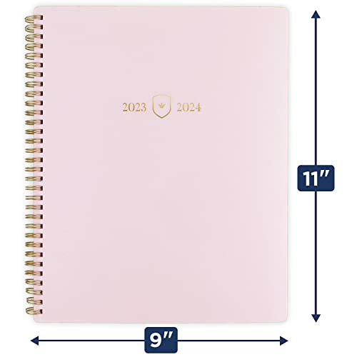 AT-A-GLANCE 2023-2024 Planner, Weekly & Monthly Academic, Simplified by Emily Ley, 8-1/2" x 11", Large, Leatherette, Blush (EL13-905A)
