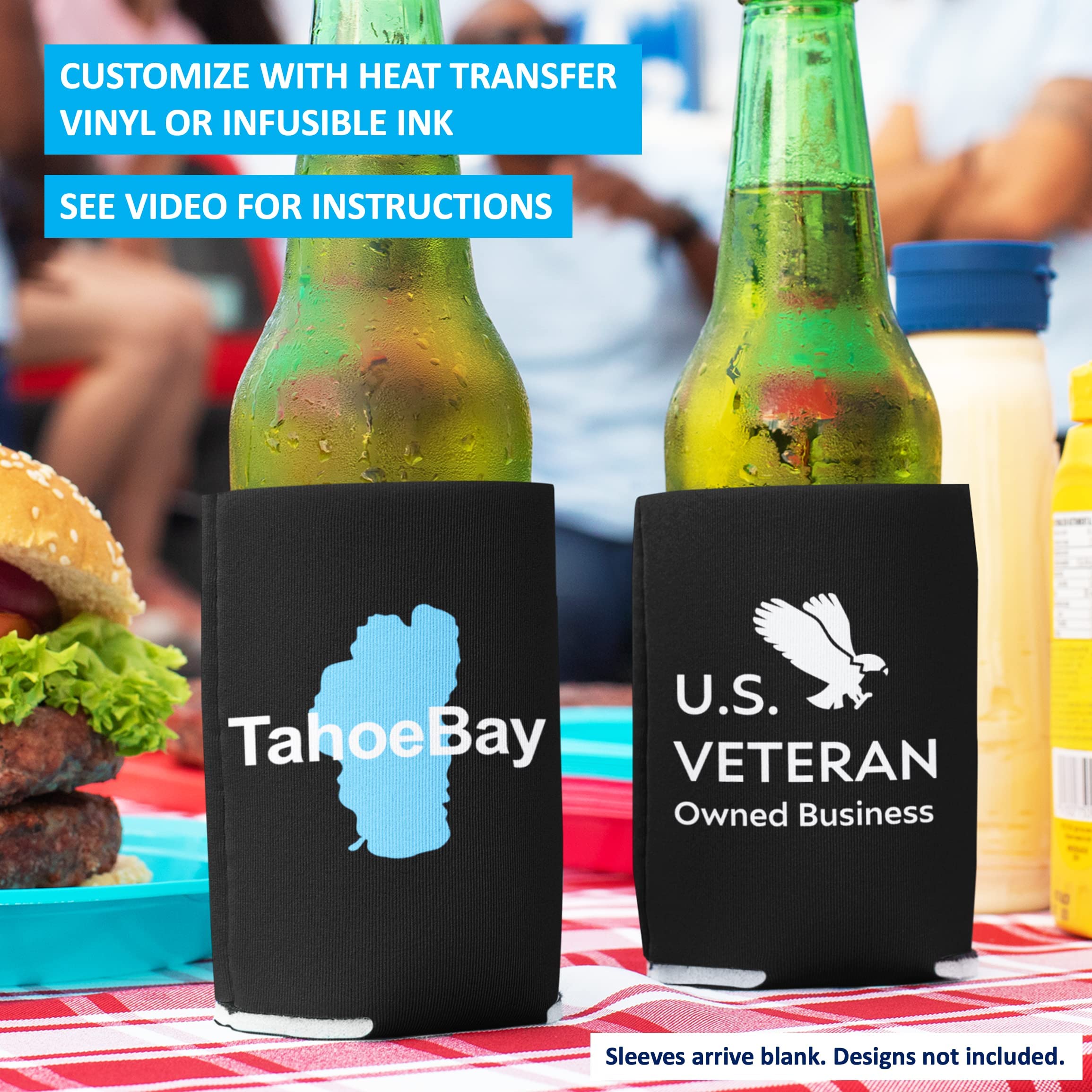 TahoeBay Blank Beer Can Coolers, Plain Bulk Collapsible Foam Soda Cover Coolies, Personalized Sublimation Sleeves for Weddings, Bachelorette Parties, HTV Projects (Multicolor)