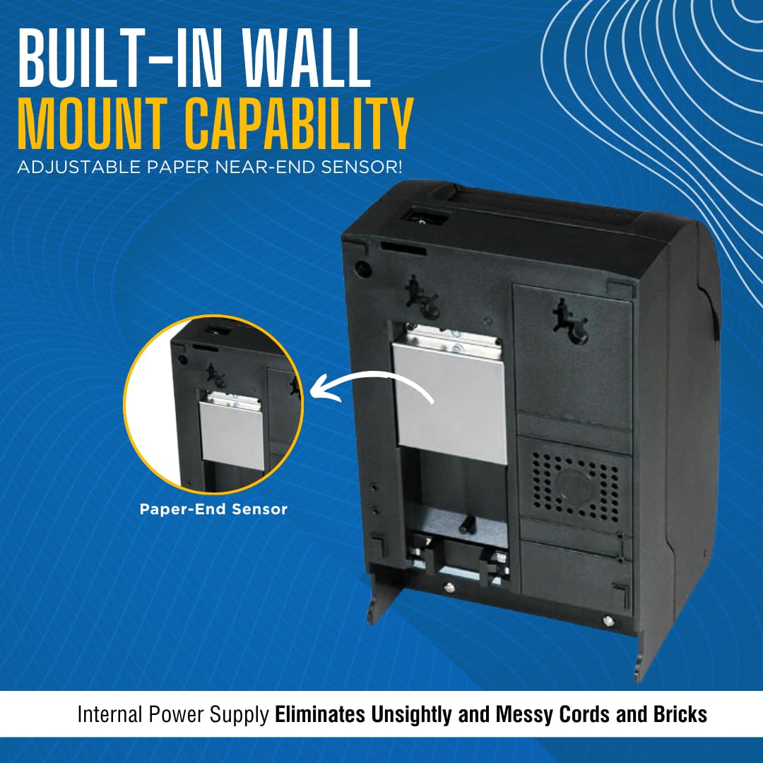 SNBC BTP-M300D Impact USB and Serial Port POS Receipt Printer Black 132084 Manual Cutter