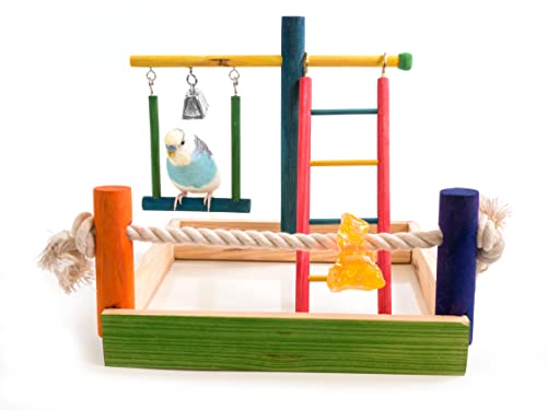 Penn-Plax Bird Life Wooden Playpen β Perfect for Parakeets, Lovebirds, and Parrotlets β Small