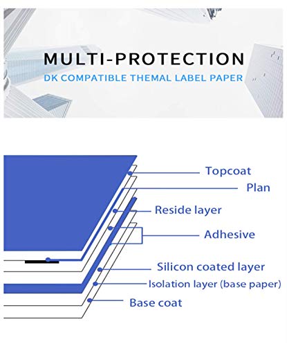 Aomya 2 Pack DK-2205 BRO Compatible Label Paper Roll 2-3/7"x100' Continuous White Labels with 2 Reusable Cartridges use for QL-700 QL570 QL710W QL800 QL810W QL1060N QL720NW QL550 (2)