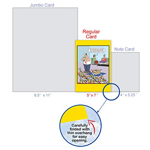 NobleWorks - 1 Cartoon Birthday Greeting Card Funny - Hilarious Bday Notecard with Envelope, Comic Humor Celebration - Fartbit C9323BDG