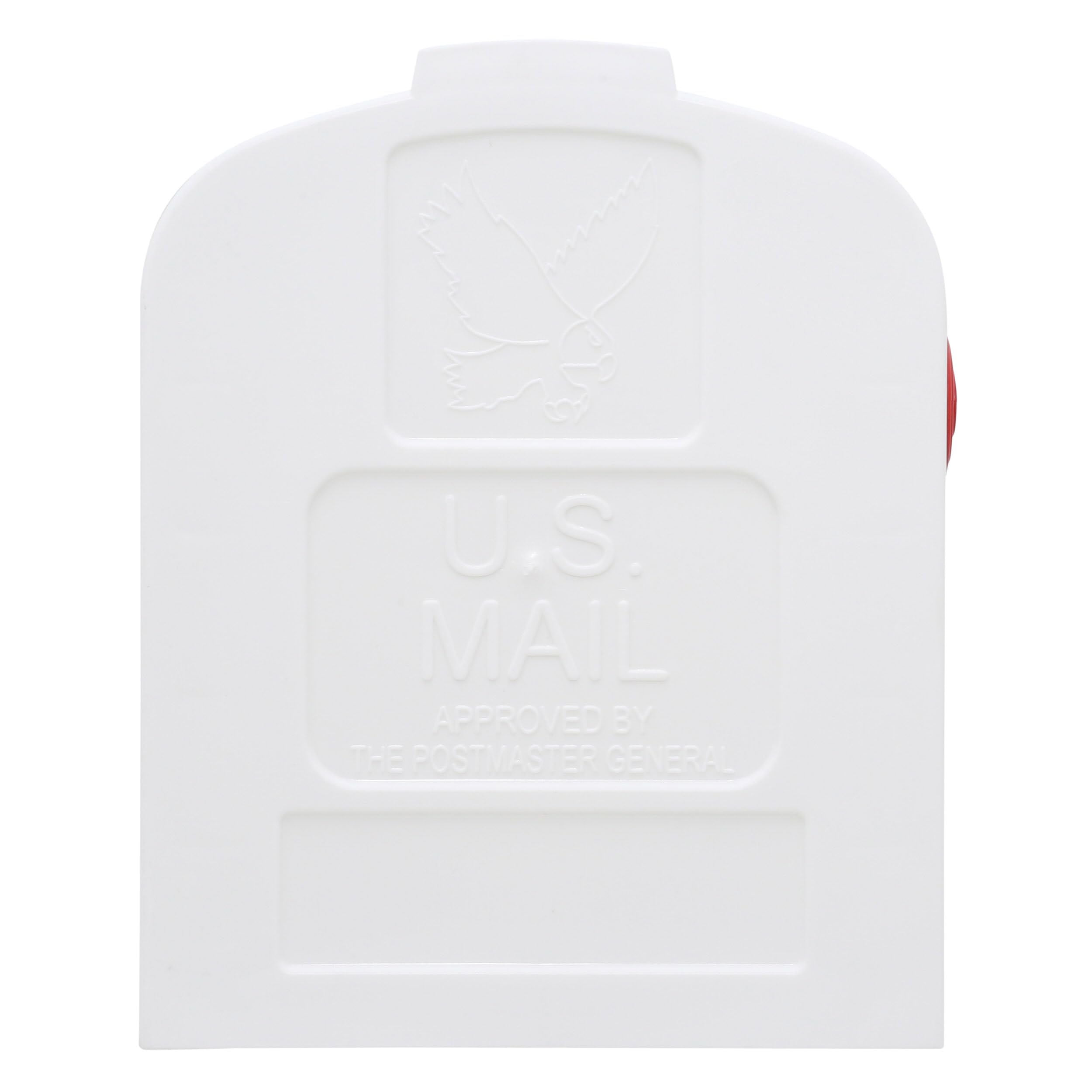 Architectural Mailboxes Parsons Plastic Post Mount Mailbox, Compatibility Code A, PL10W0AM, White, Medium Capacity, 1 Count (Pack of 1)