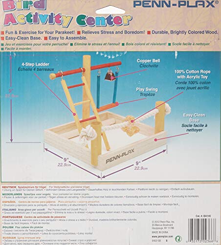 Penn-Plax Bird Life Wooden Playpen β Perfect for Parakeets, Lovebirds, and Parrotlets β Small