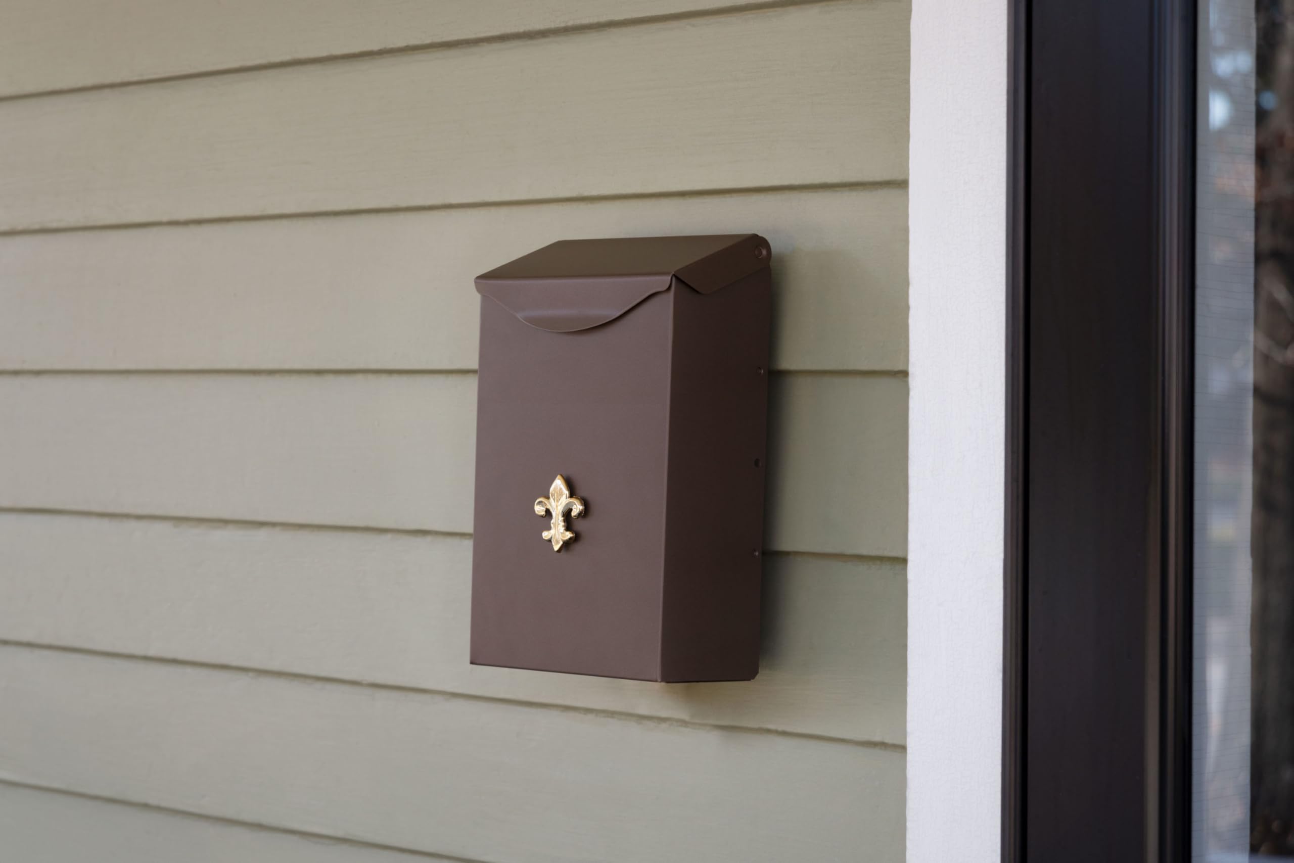 Architectural Mailboxes City Classic Galvanized Steel Wall Mount Mailbox, BW110V04AM, Venetian Bronze, Small Capacity