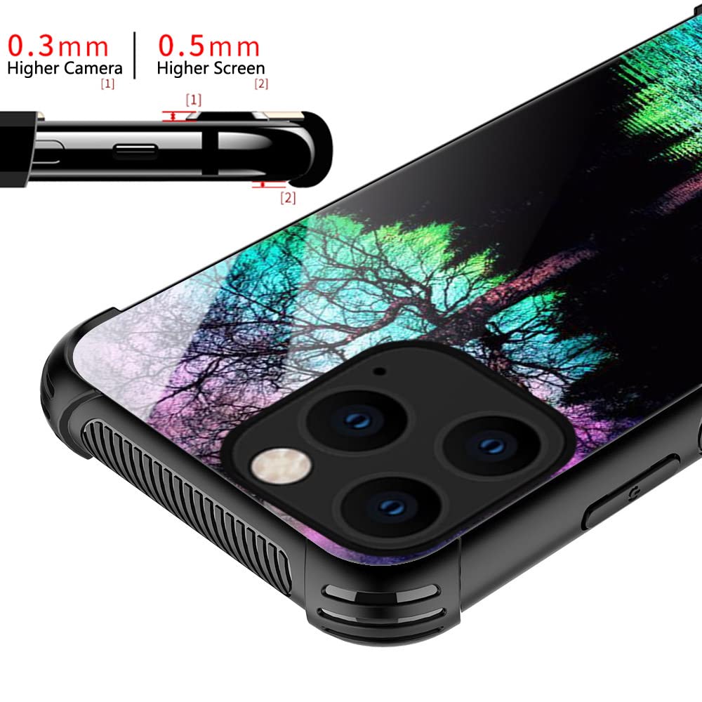 ZHEGAILIAN Compatible with iPhone 14 Case,Colorful Life Tree 14 Women Girls Case,Shockproof Anti-Slip Drop Protection with Soft TPU Bumper