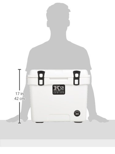 K2 Coolers Summit 30 Cooler, White, 16.4 x 18.3 x 20.3