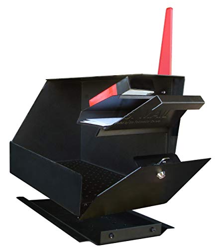 Mail Boss 7106 Curbside Steel Post Mount Security Locking Mailbox, Black, Extra Large, 21 in. D x 11.125 in. W x 13.75 in. H