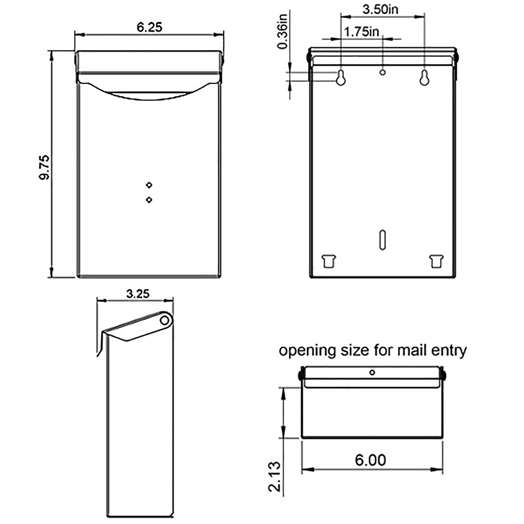 Architectural Mailboxes City Classic Galvanized Steel Wall Mount Mailbox, BW110V04AM, Venetian Bronze, Small Capacity
