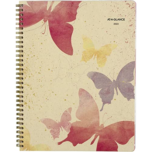 AT-A-GLANCE 2023 Weekly & Monthly Planner, 8-1/2" x 11", Large, Recycled, Watercolors (791-905G)