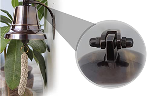 5" Solid Brass Bell Quality Marine Wall Mounted Ship Bronze Finished Hanging Bell Perfect for Dinner, Indoor, Outdoor, School, Bar, Reception, Last Order & Church by The Metal Magician