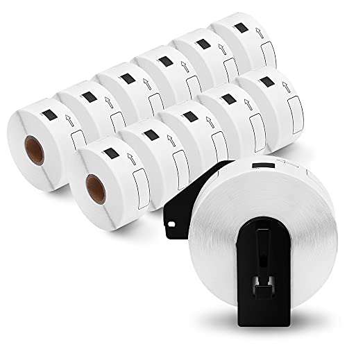 COLORWING Compatible Address Labels Replacement for DK-1201 Brother Labels 1.1 x 3.5 inch Die-Cut 29mm x 90mm, for Brother QL-800 QL-710W QL-810W, 12 Roll Standard Address Labels