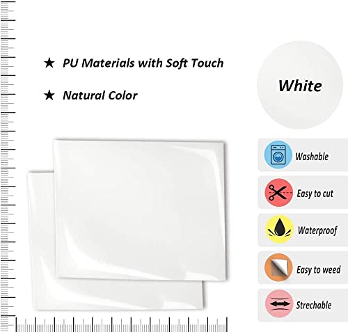 Frisco Craft HTV Vinyl Rolls - Heat Transfer Vinyl for Custom Prints - 12" x 20ft White Matte HTV Roll - Iron on Vinyl for All Cutter Machine - PU HTV Heat Transfer Vinyl - DIY Heat Vinyl (White)