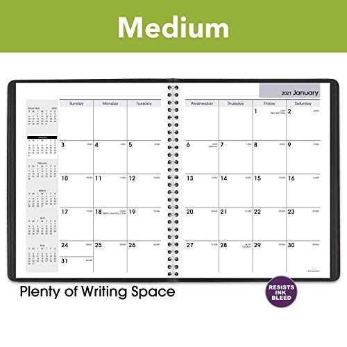 2021 Monthly Planner by AT-A-GLANCE, 7" x 8-3/4", Medium, DayMinder, Black (G4000021)