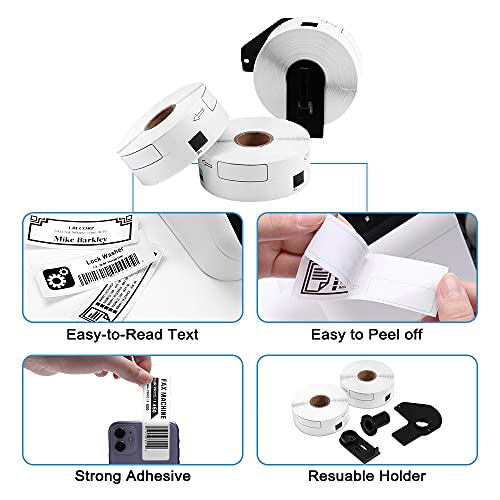 COLORWING Compatible Address Labels Replacement for DK-1201 Brother Labels 1.1 x 3.5 inch Die-Cut 29mm x 90mm, for Brother QL-800 QL-710W QL-810W, 12 Roll Standard Address Labels