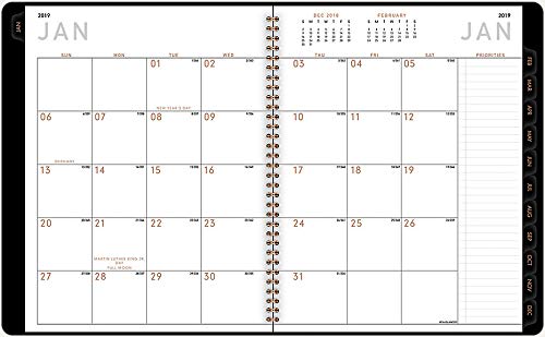AT-A-GLANCE Weekly / Monthly Appointment Book / Planner 2019, 8.25 x 10.88 Inches, Contemporary, Graphite (70-950X-45)