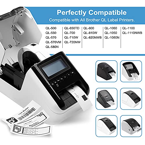 COLORWING Compatible Address Labels Replacement for DK-1201 Brother Labels 1.1 x 3.5 inch Die-Cut 29mm x 90mm, for Brother QL-800 QL-710W QL-810W, 12 Roll Standard Address Labels